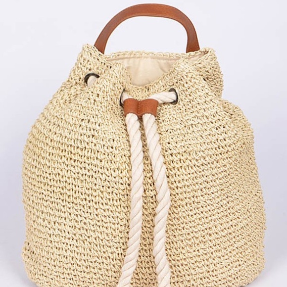 MischkaPu | Bags | Ivory Braided Net Backpack | Poshmark
